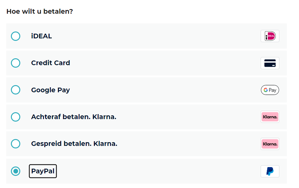 Betaalmogelijkheden en kosten – NL